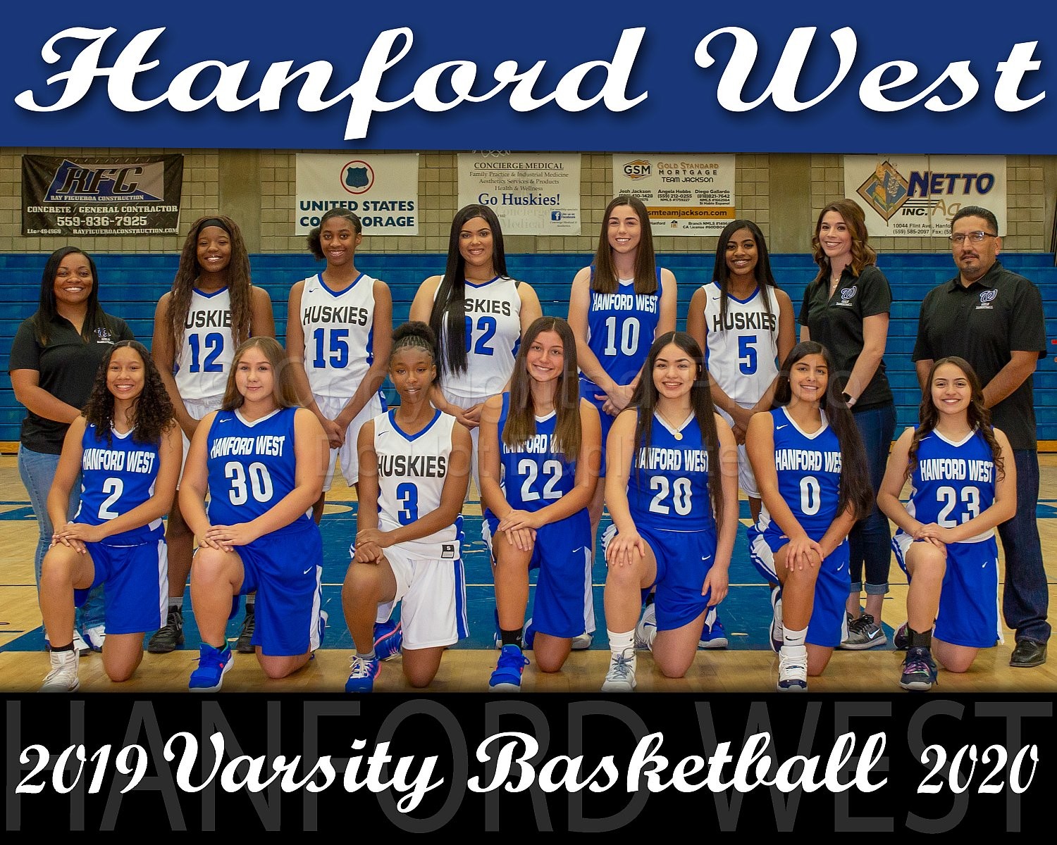 2019 Hanford West Girls Basketball - Clients - DCD Photo Studios